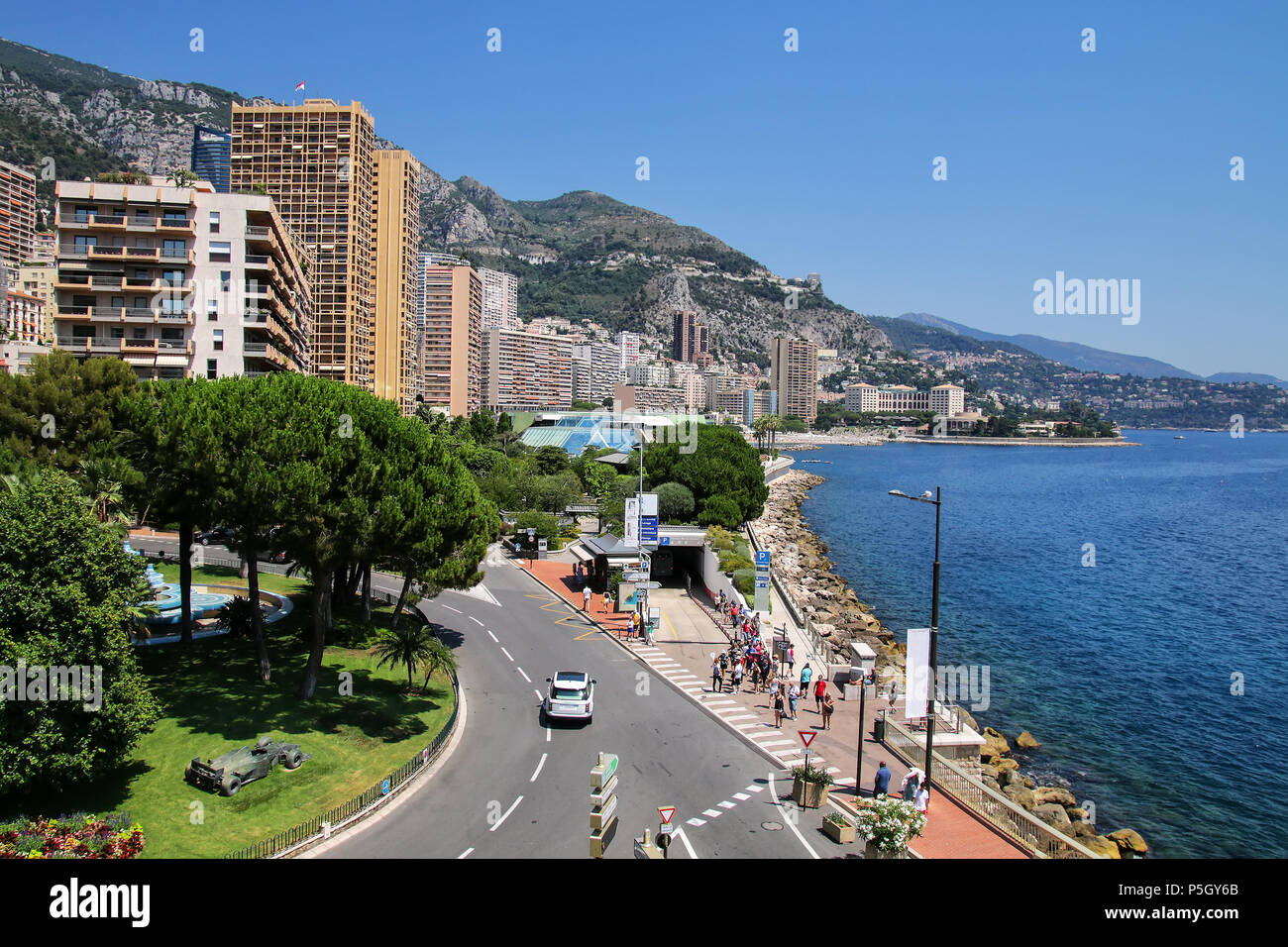 View of Larvotto quarter in Monte Carlo, Monaco. Monaco is the second ...