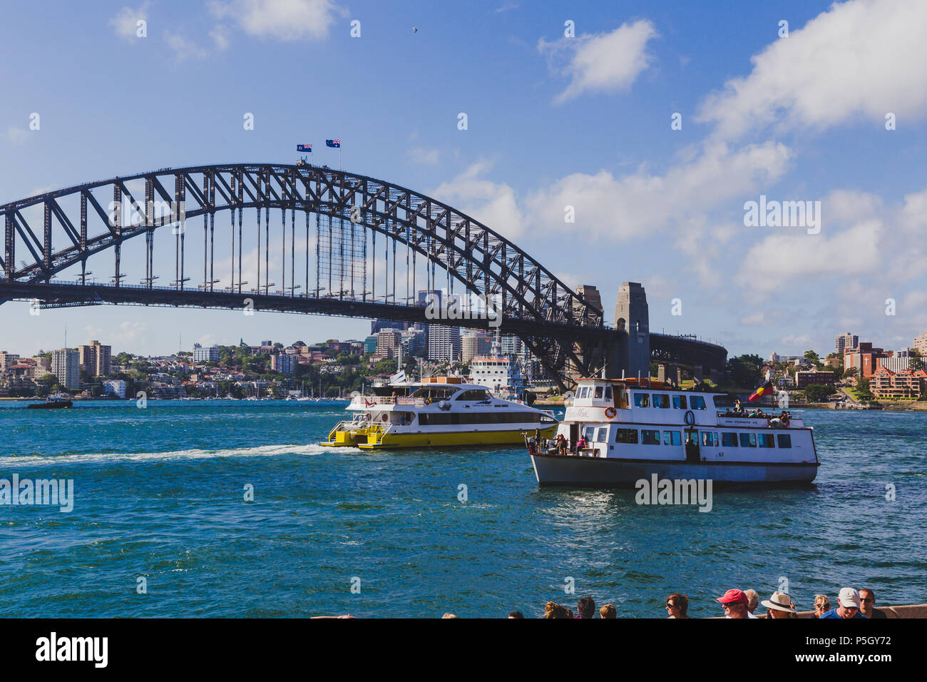 SYDNEY, AUSTRALIA - January 3rd, 2015: the Sydney Harbour Bridge as ...