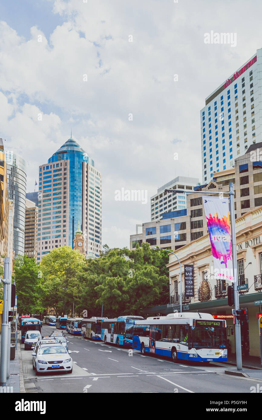 SYDNEY, AUSTRALIA - January 1st, 2015: modern high-rise buildings in ...