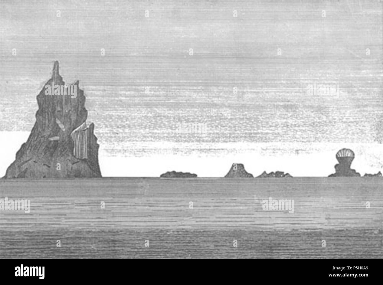 N/A. English: Drawing of Ball’s Pyramid, Lord Howe Island Group, Tasman ...