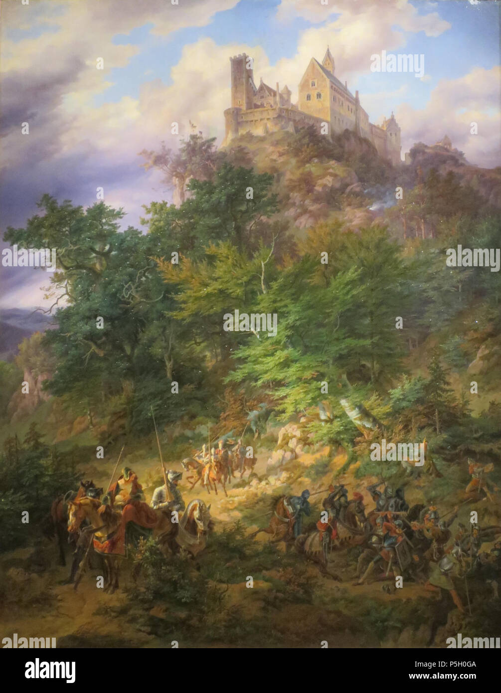 N/A. English: Wartburg by Friedrich Preller the Elder, 1836, Pushkin ...