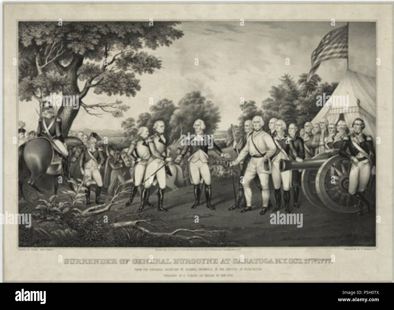 N/A. An 1852 depiction of British General John Burgoyne at the end of ...