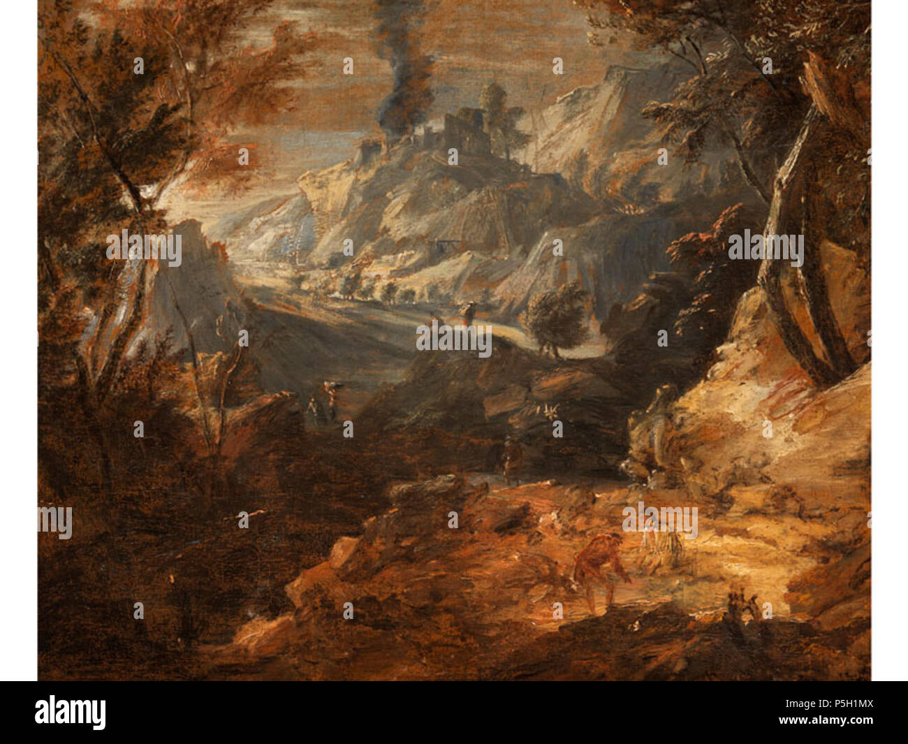 English: Landscape with figures between 1666 and 1679. N/A 12 Philips ...