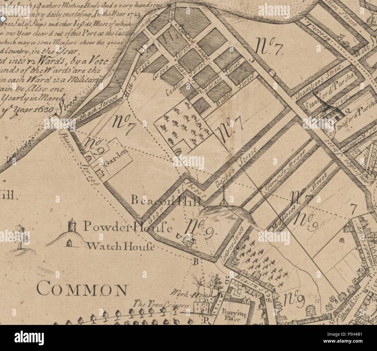 24 1769 CambridgeSt Boston map WilliamPrice Stock Photo - Alamy