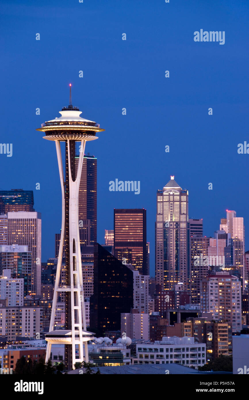 The Space Needle observation tower built, for the 1962 World's Fair, is ...