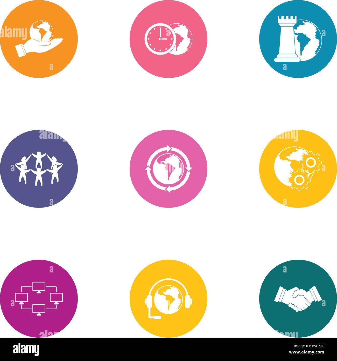 Compromise icons set, flat style Stock Vector Image & Art - Alamy