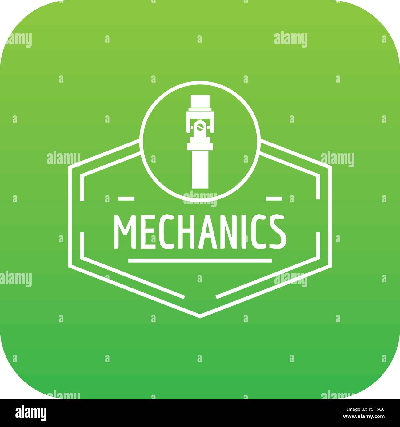 Gear mechanic icon green vector Stock Vector Image & Art - Alamy