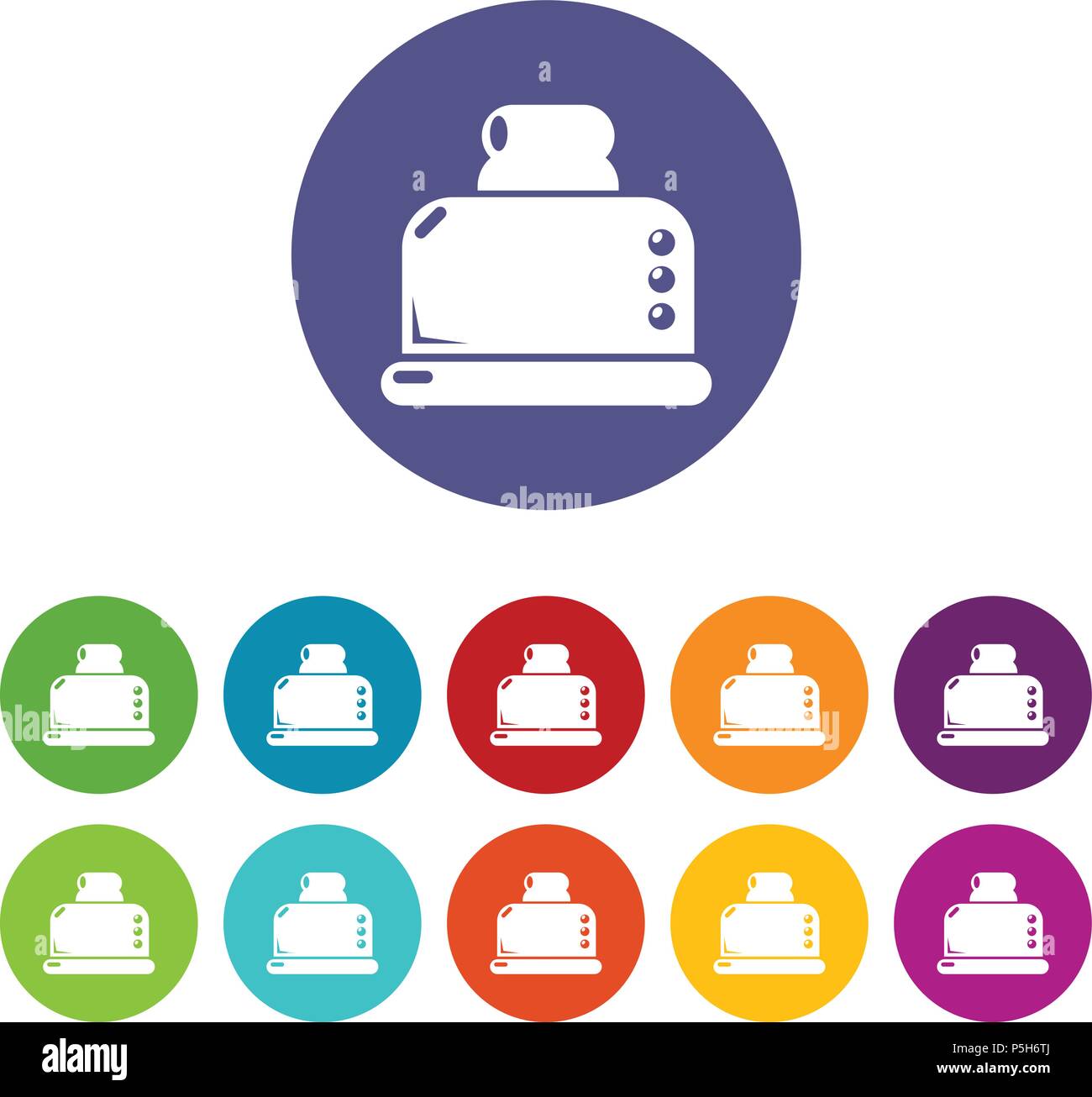 Steal toaster icons set vector color Stock Vector Image & Art - Alamy