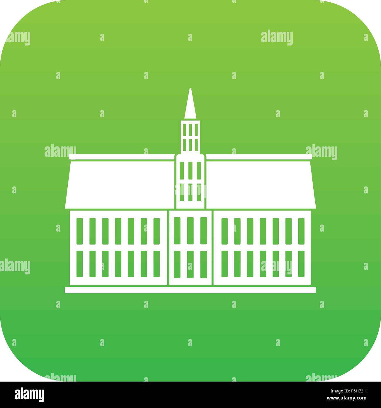 Building icon green vector Stock Vector Image & Art - Alamy