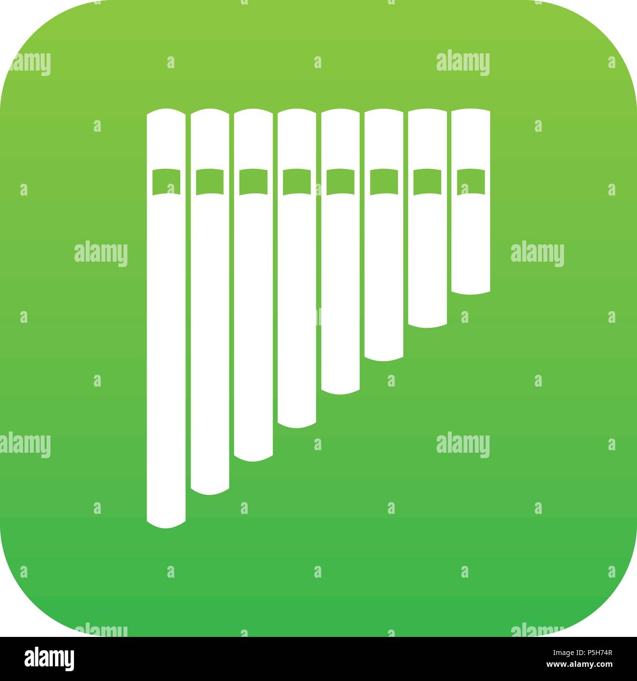 Pan flute icon digital green Stock Vector Image & Art - Alamy