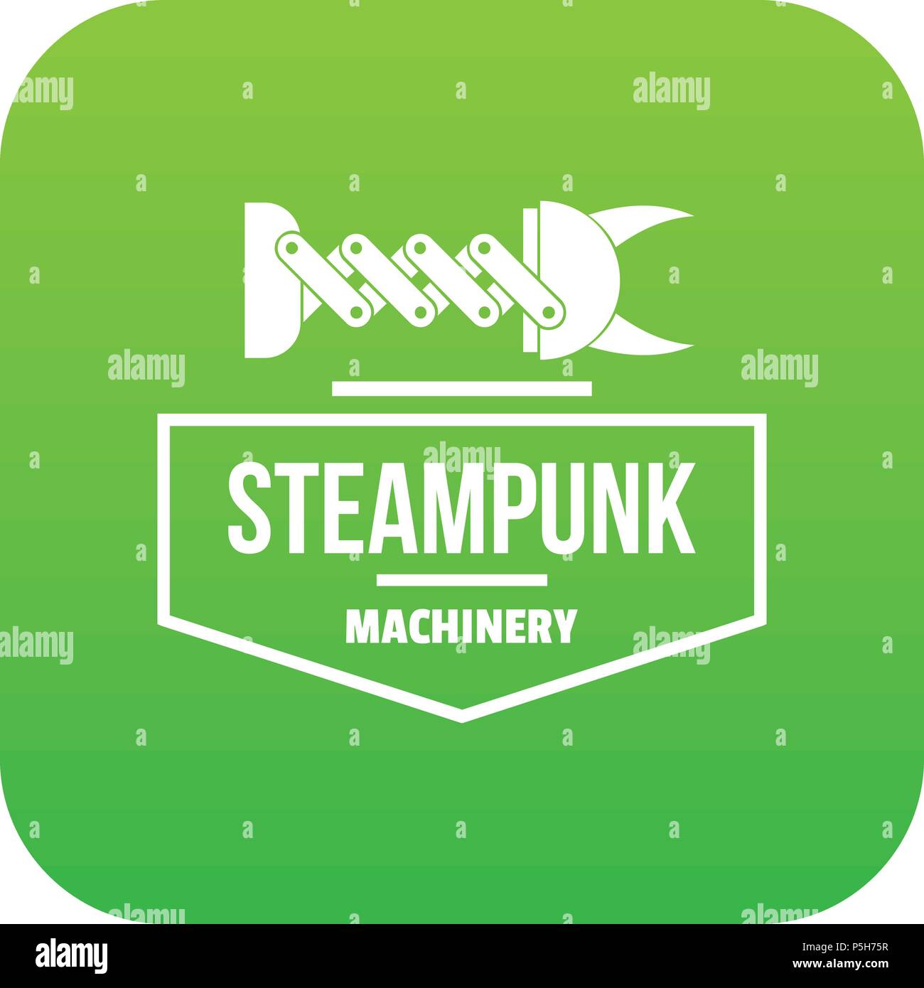Steampunk machinery icon green vector Stock Vector Image & Art - Alamy