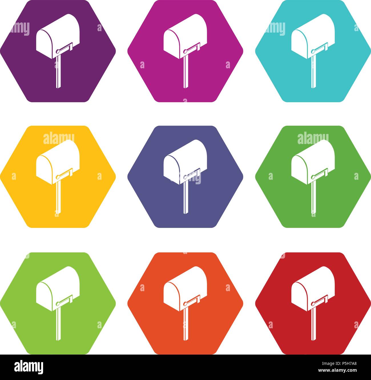 House postbox icons set 9 vector Stock Vector Image & Art - Alamy