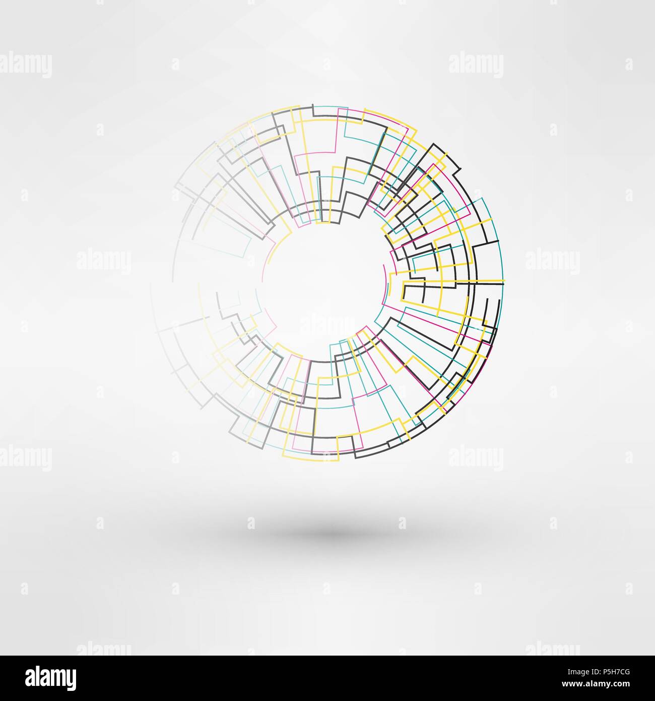 Sun icon made from power symbols. Solar energy logo design concept ...