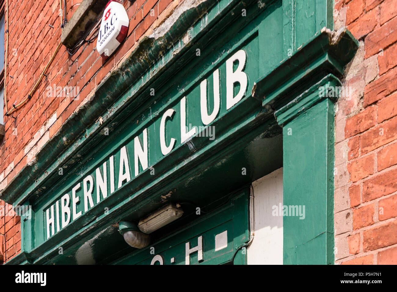 Entrance to an Ancient Order of Hiberian Club. Hibernians, AOH Stock ...