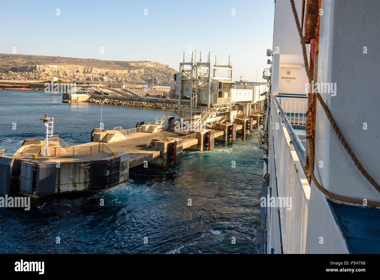 Malta to Gozo ferry leaves the Maltese port of Cirkewwa Stock Photo - Alamy