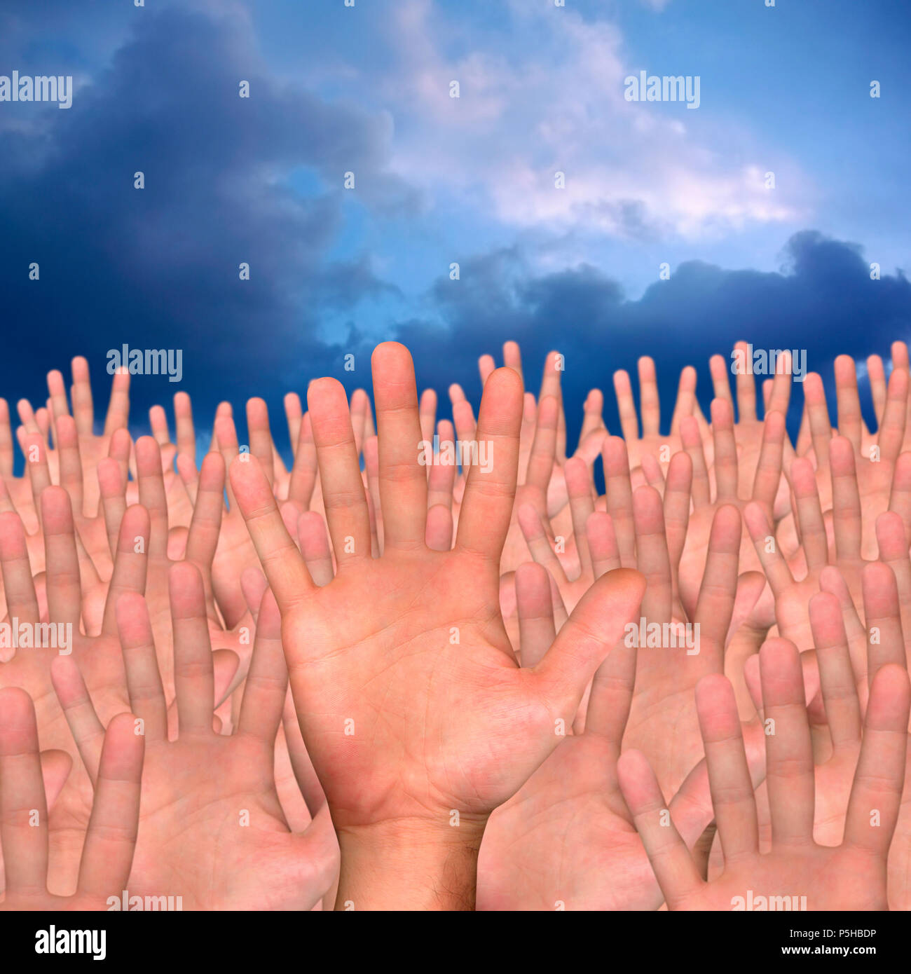 Hands overlapping hi-res stock photography and images - Alamy