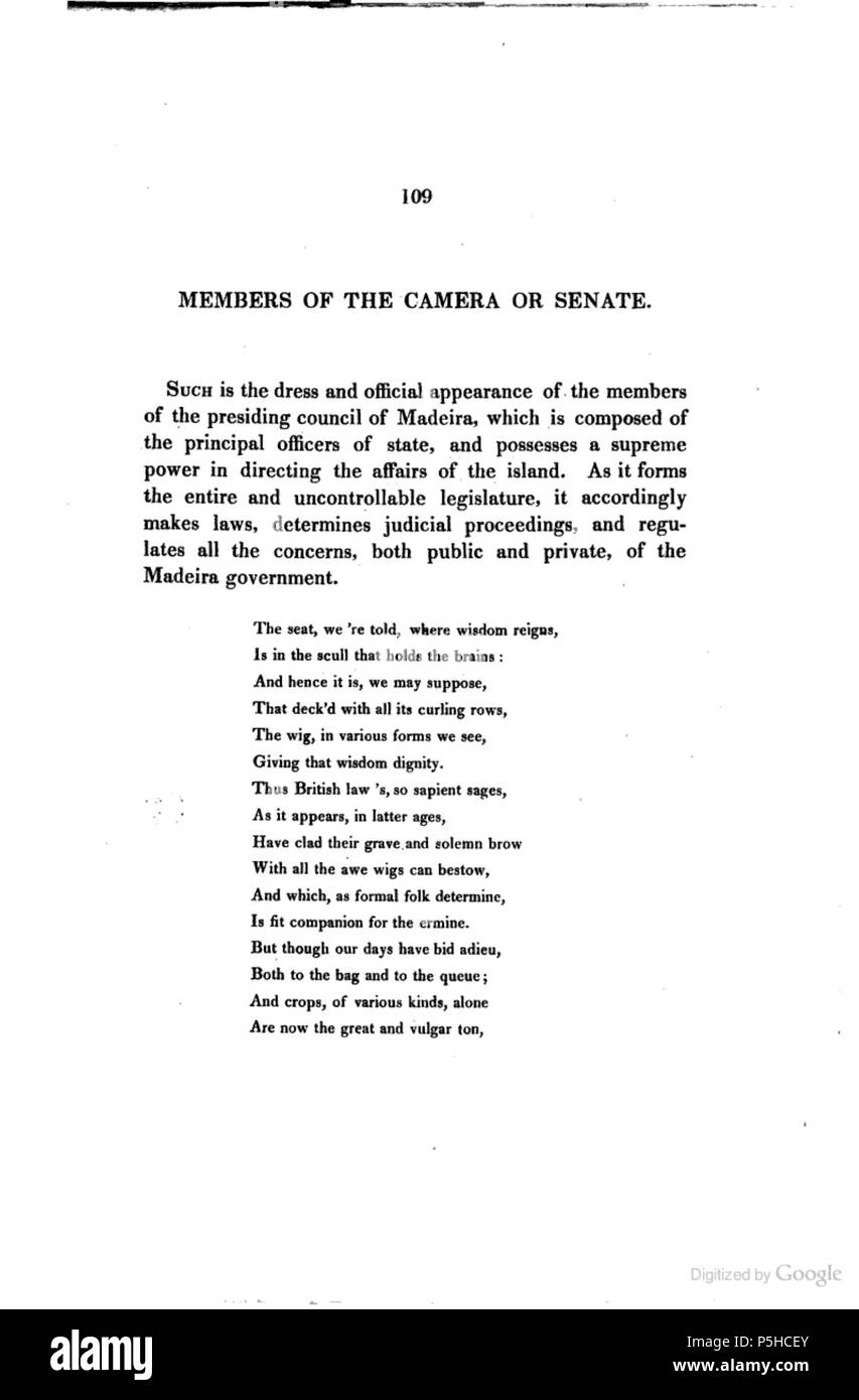 44 A History of Madeira, 1821, p. 109 Stock Photo - Alamy