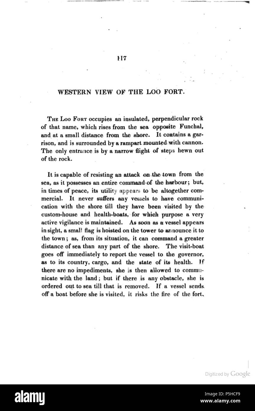 44 A History of Madeira, 1821, p. 117 Stock Photo - Alamy