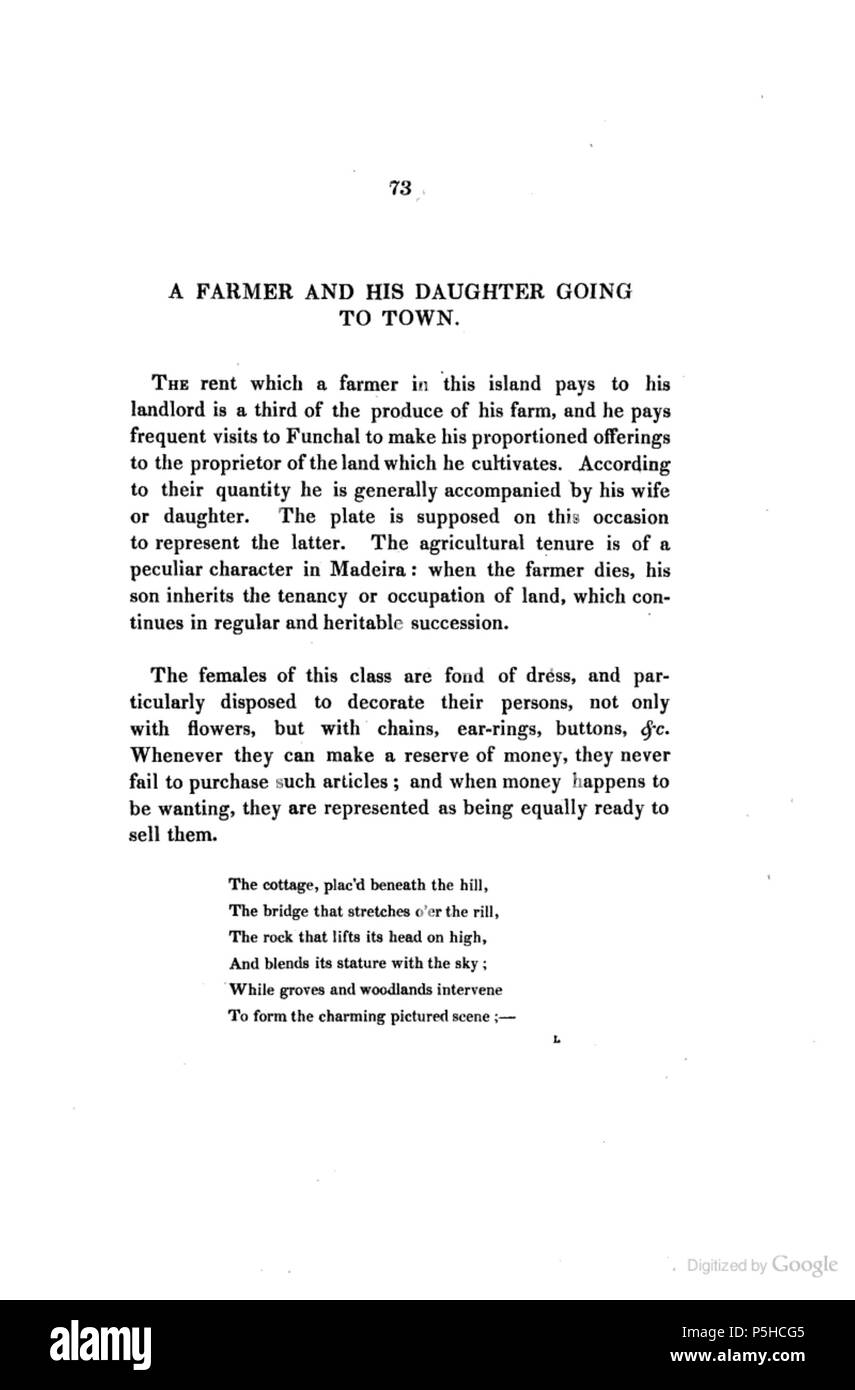44 A History of Madeira, 1821, p. 73 Stock Photo - Alamy