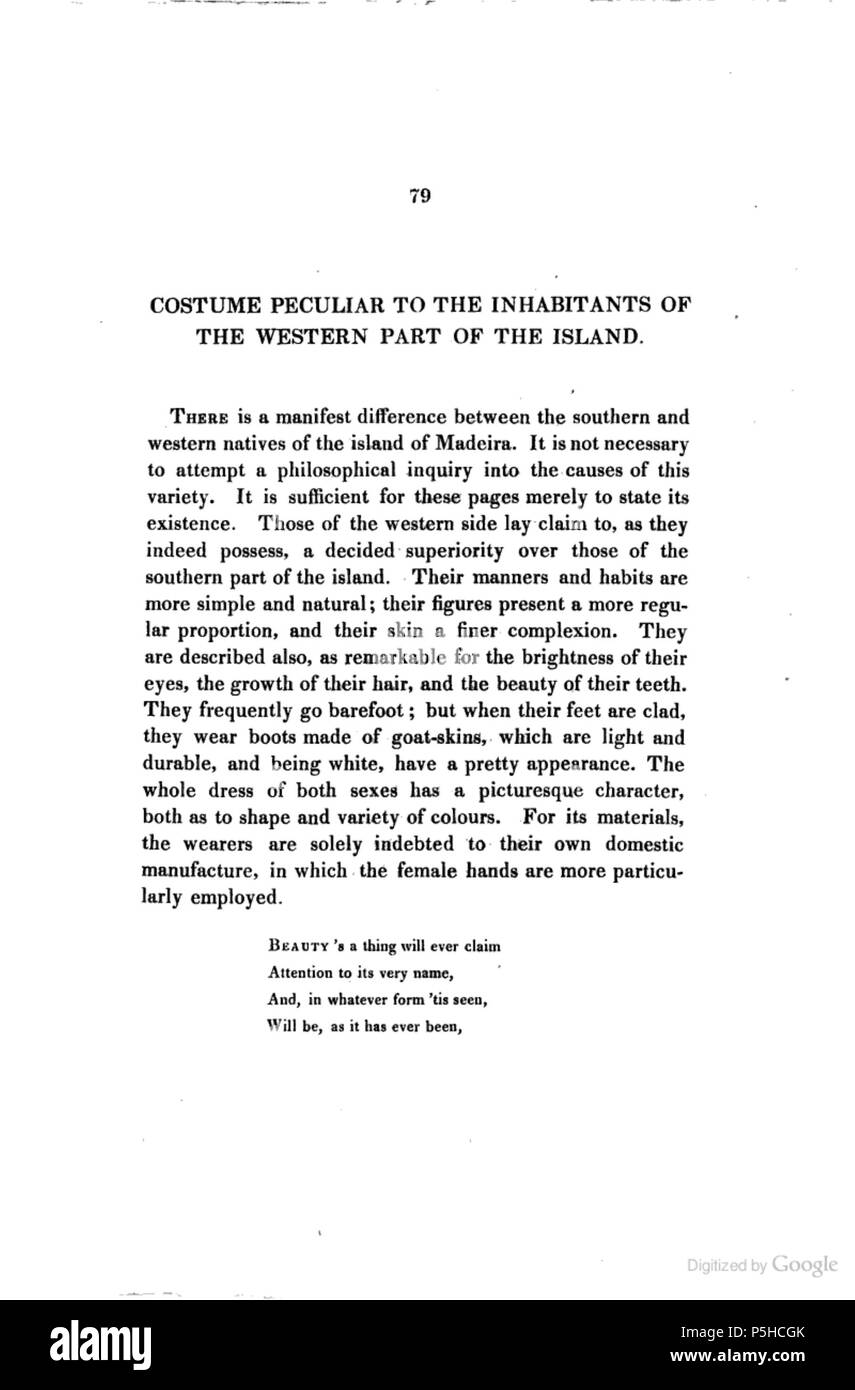 44 A History of Madeira, 1821, p. 79 Stock Photo - Alamy