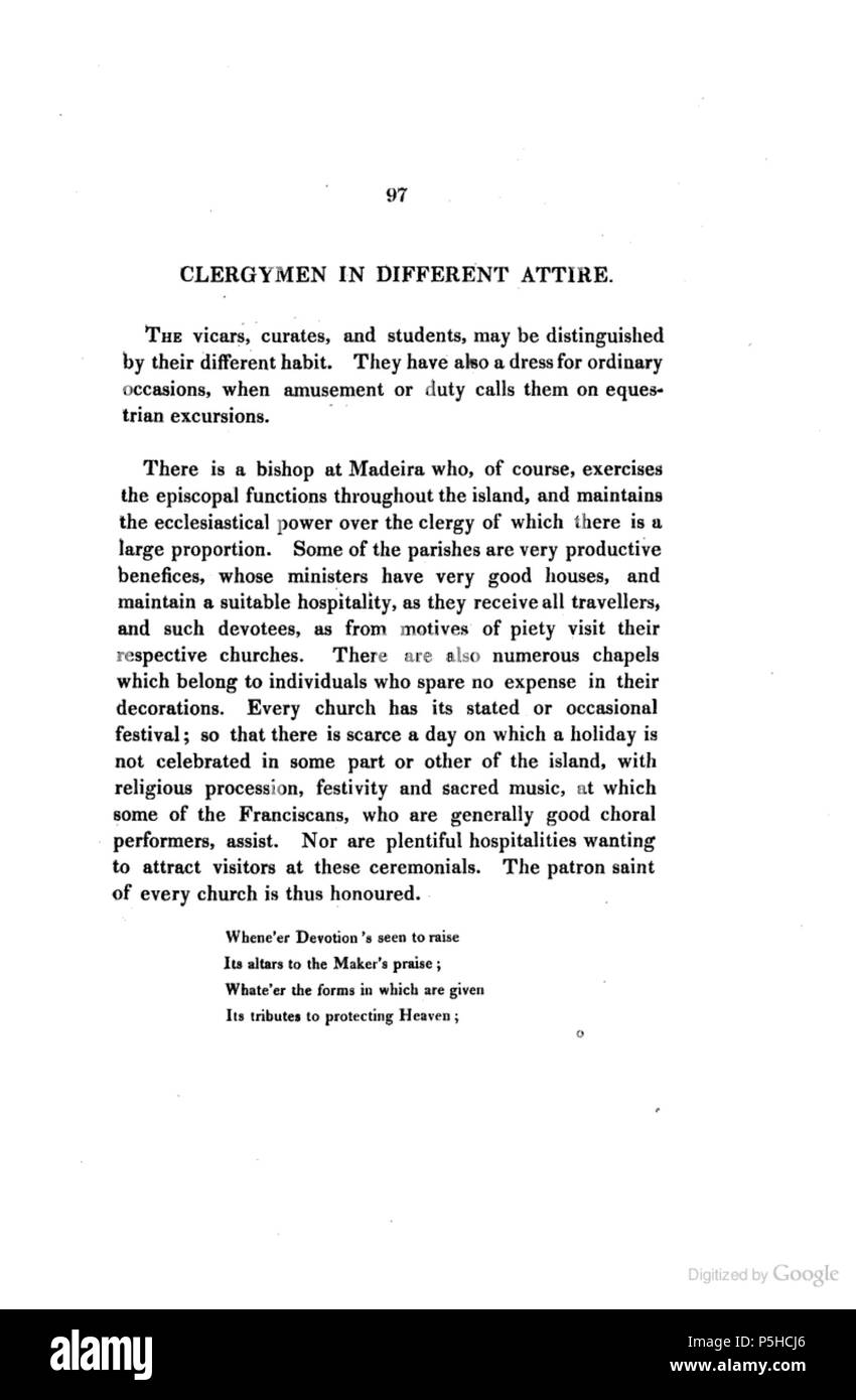 44 A History of Madeira, 1821, p. 97 Stock Photo - Alamy