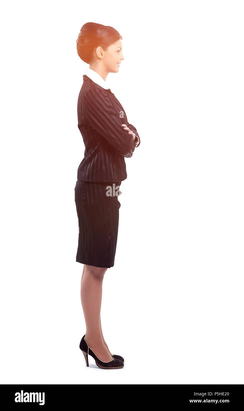 side view.full-length portrait of a successful modern woman Stock Photo ...