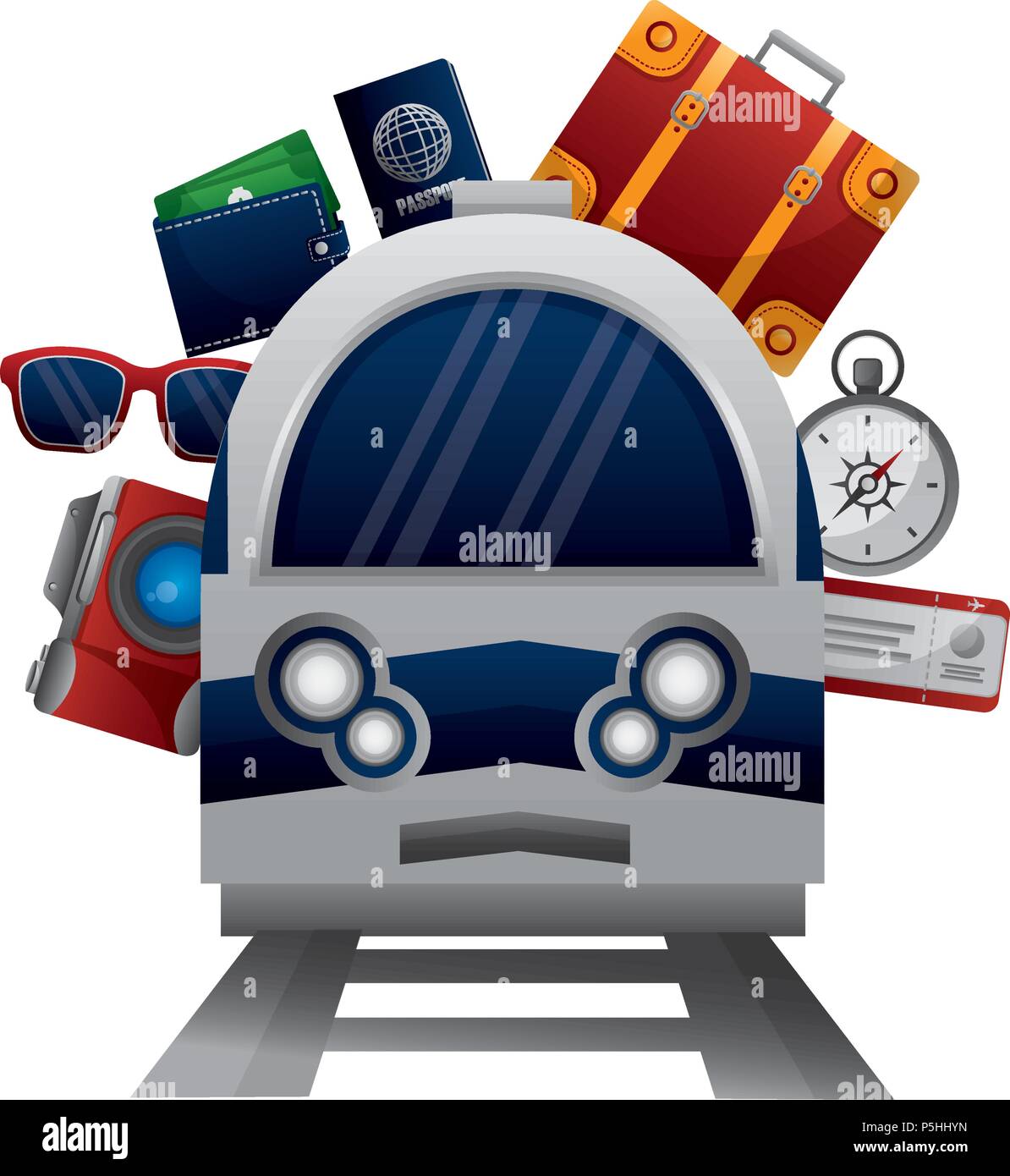 Symbol photo train Stock Vector Images - Alamy