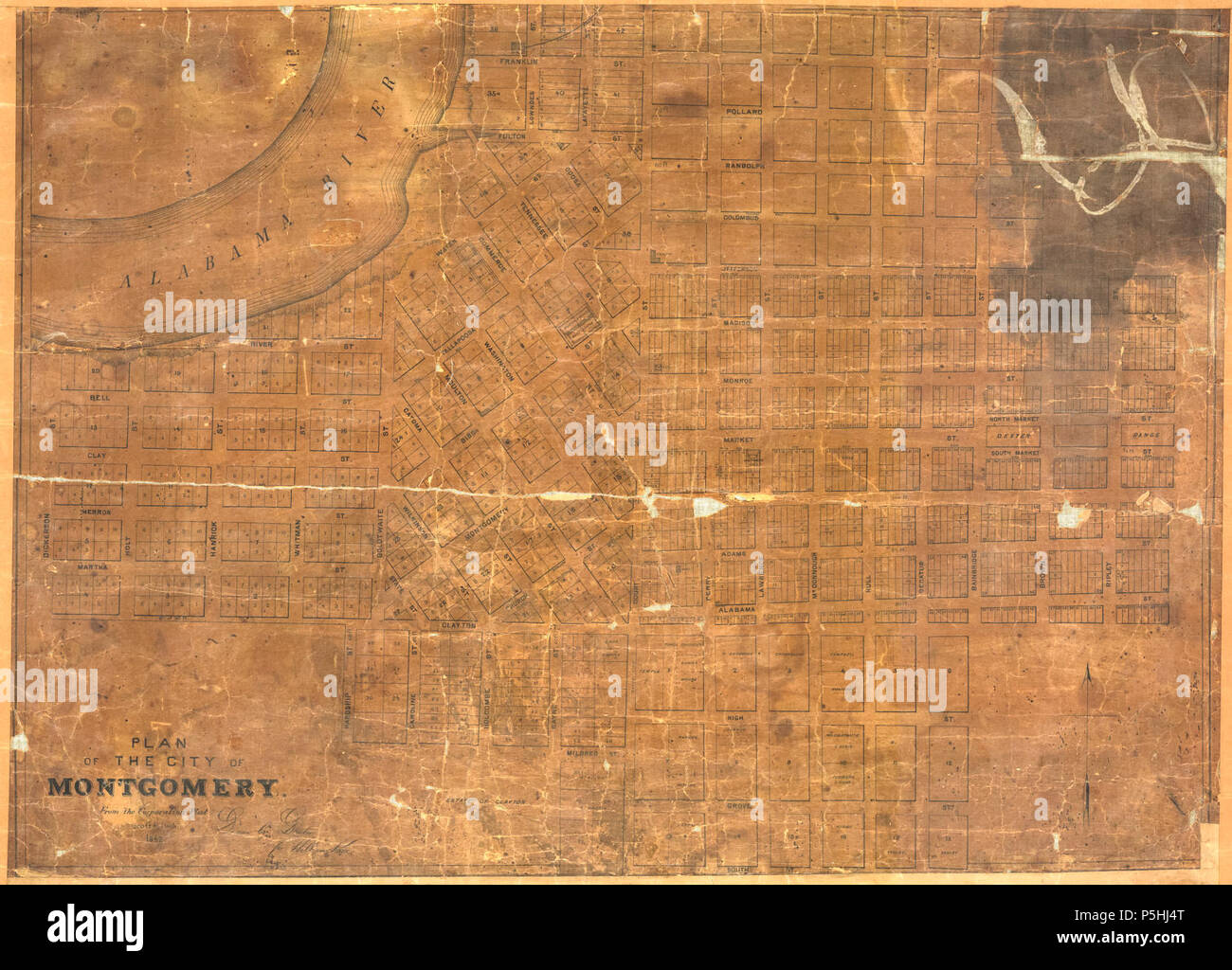 1842 map of Montgomery, Alabama.jpeg Stock Photo - Alamy