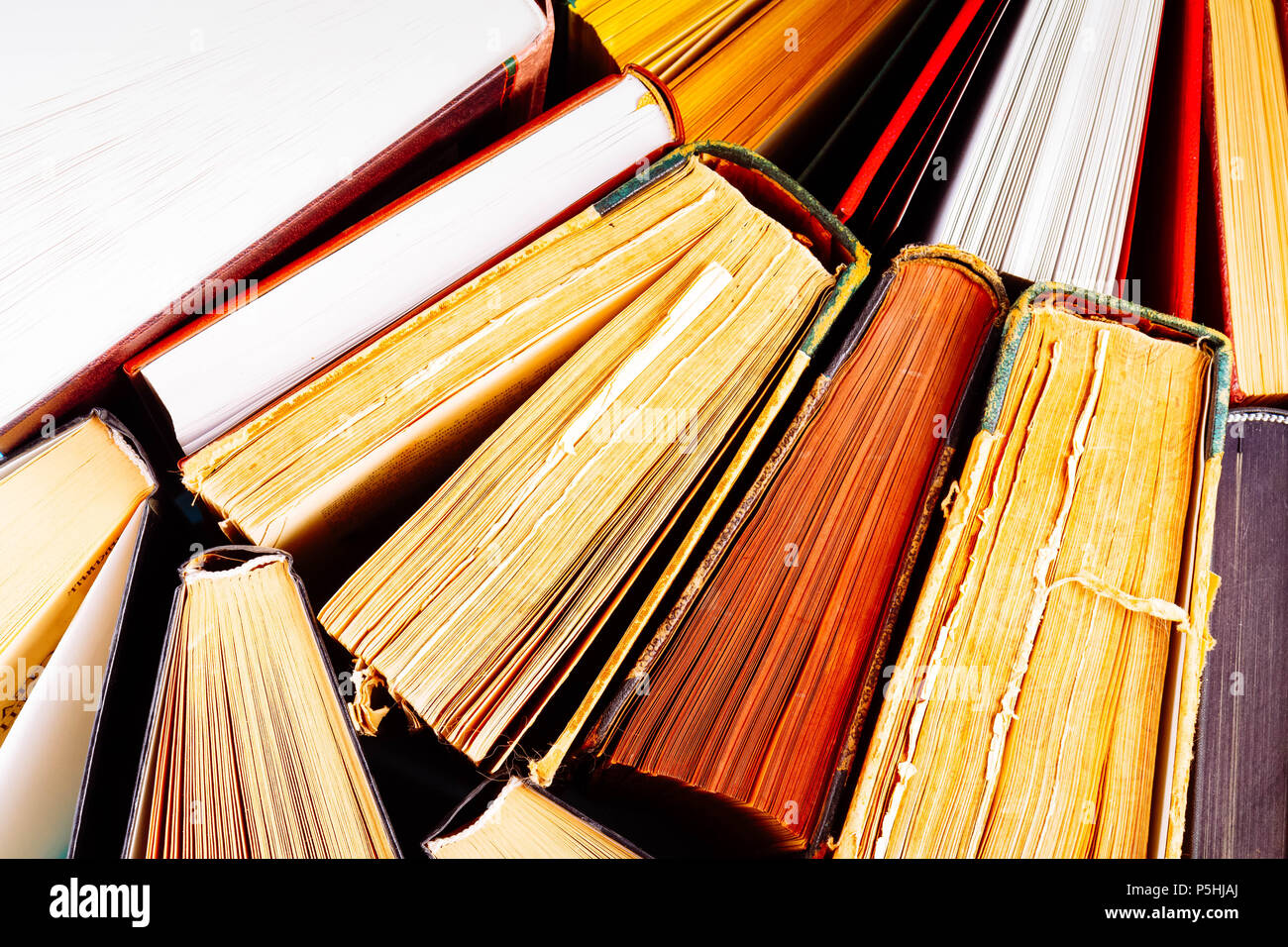 Pile of old books Stock Photo - Alamy