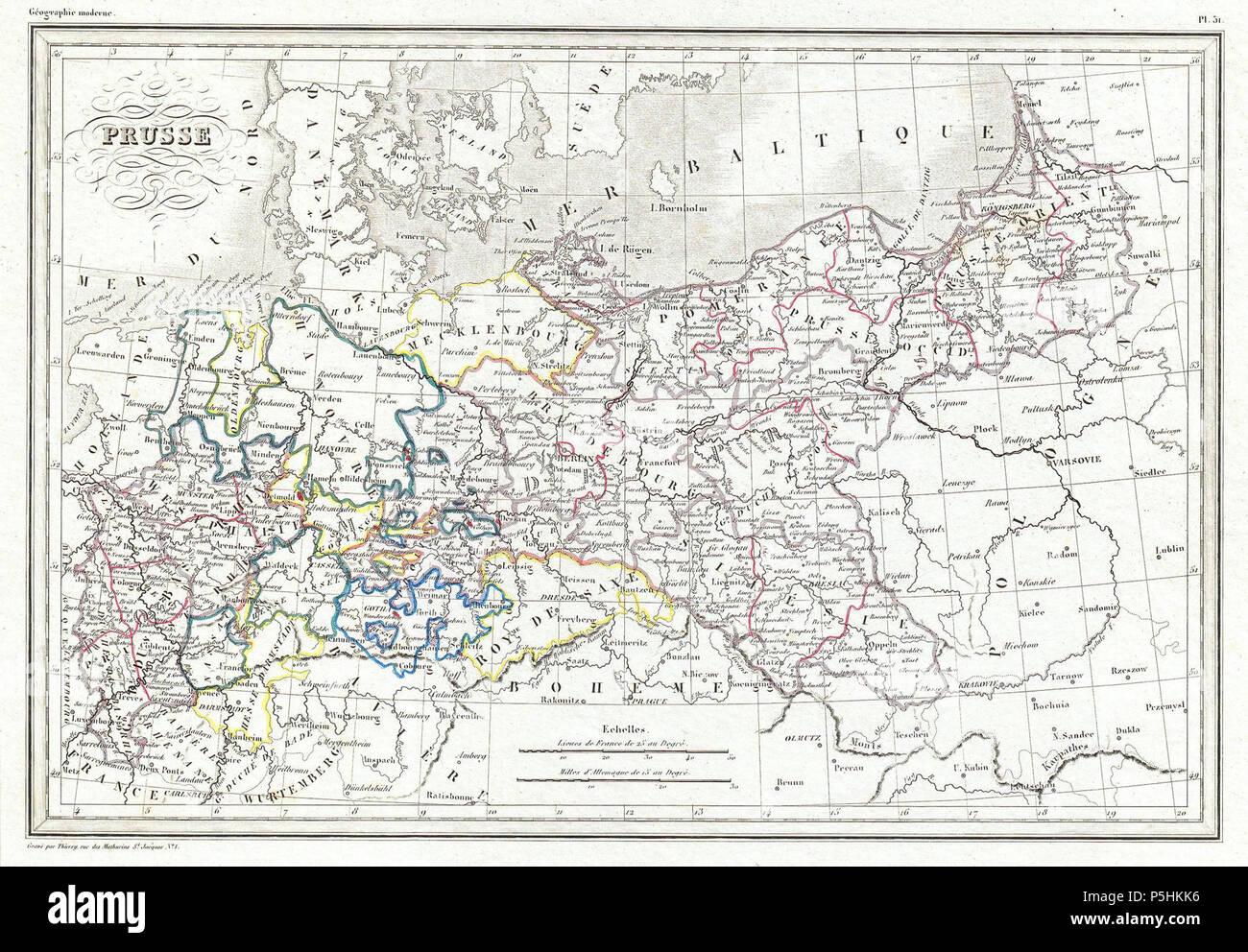 1843 Malte-Brun Map of Prussia, Germany - Geographicus - Prussia ...