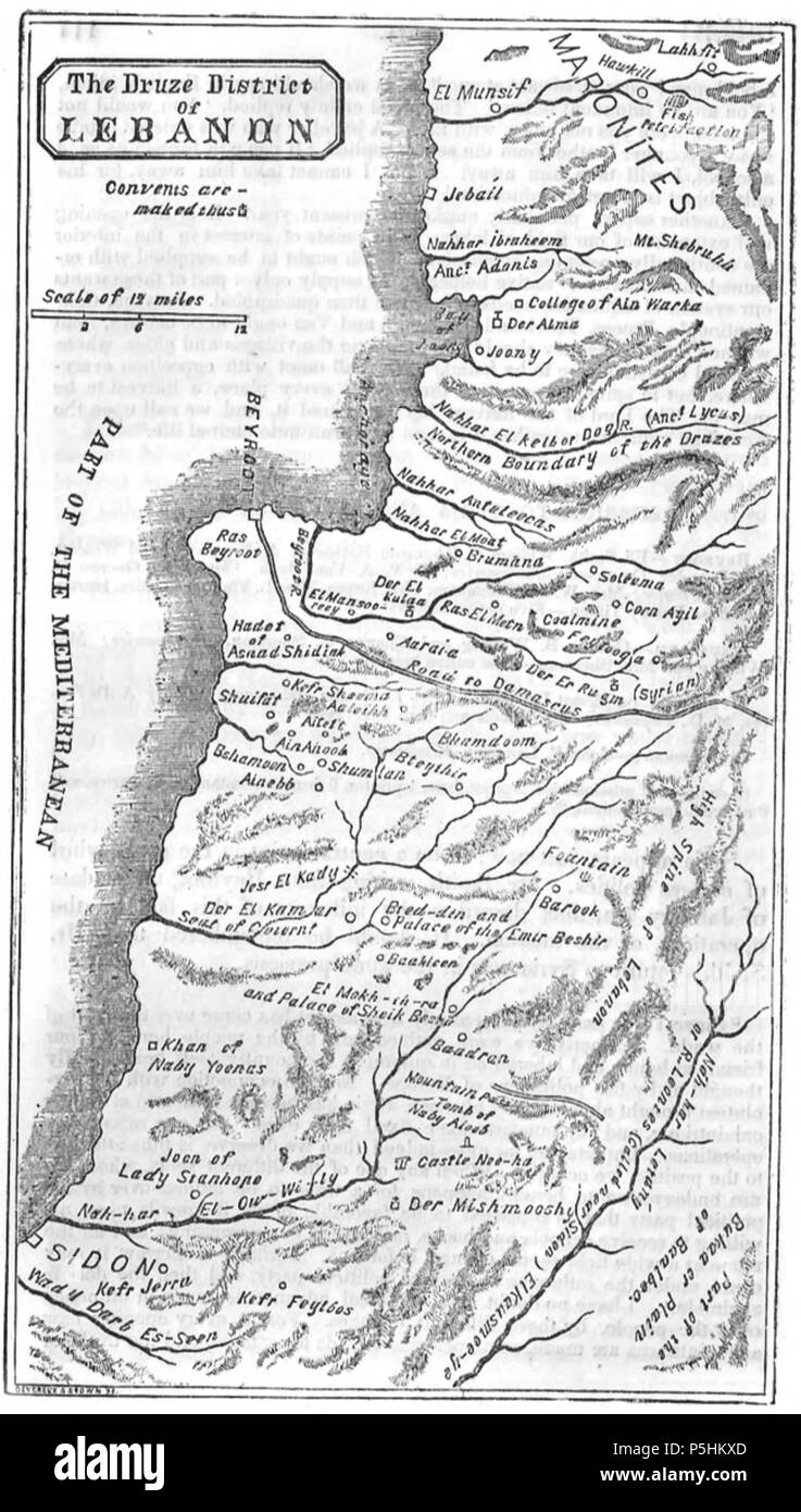 Archival lebanon map hi-res stock photography and images - Alamy