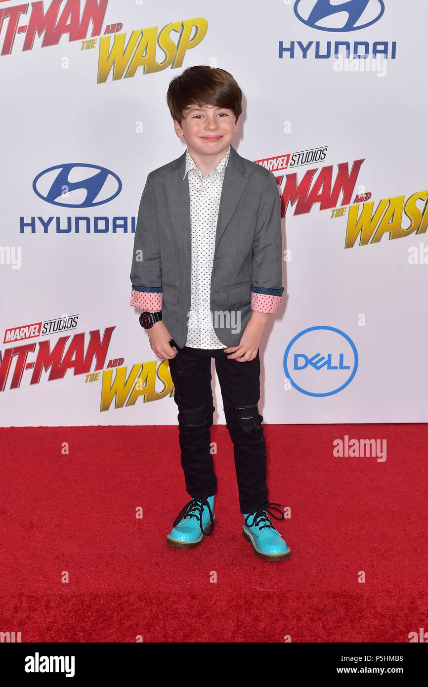 Paxton Booth attending the 'Ant-Man and The Wasp' world premiere at El ...