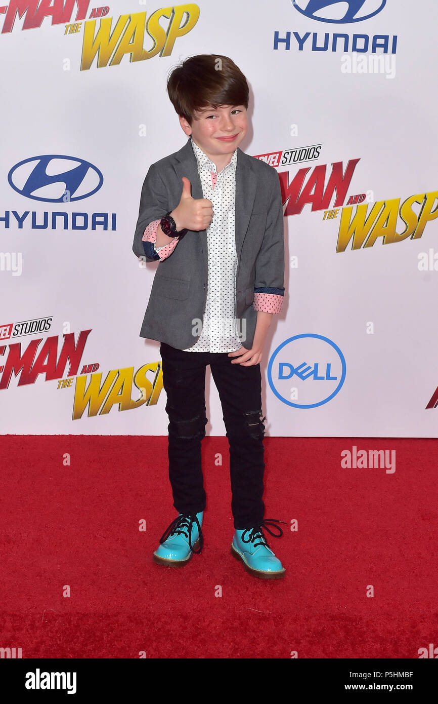 Paxton Booth attending the 'Ant-Man and The Wasp' world premiere at El ...