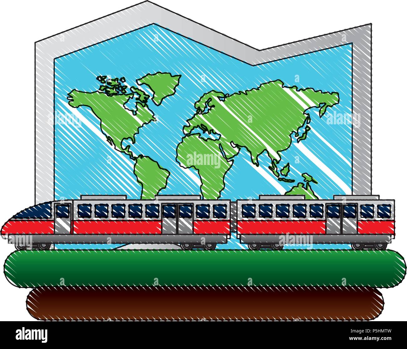 Electric railway map Stock Vector Images - Alamy