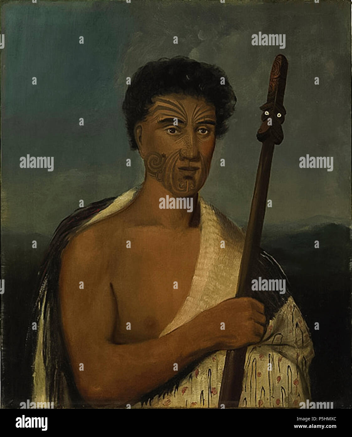 1846 Portrait of Hohepa Te Umuroa by William Duke Stock Photo - Alamy