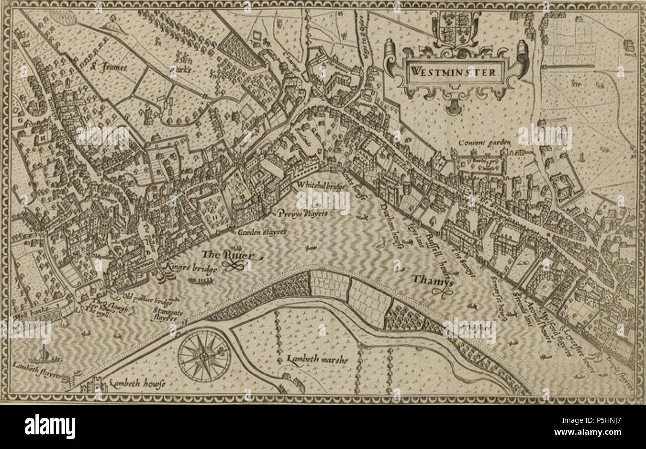 N/A. Norden's map of Westminster. 1593. Norden 18 1593 Norden's map of ...