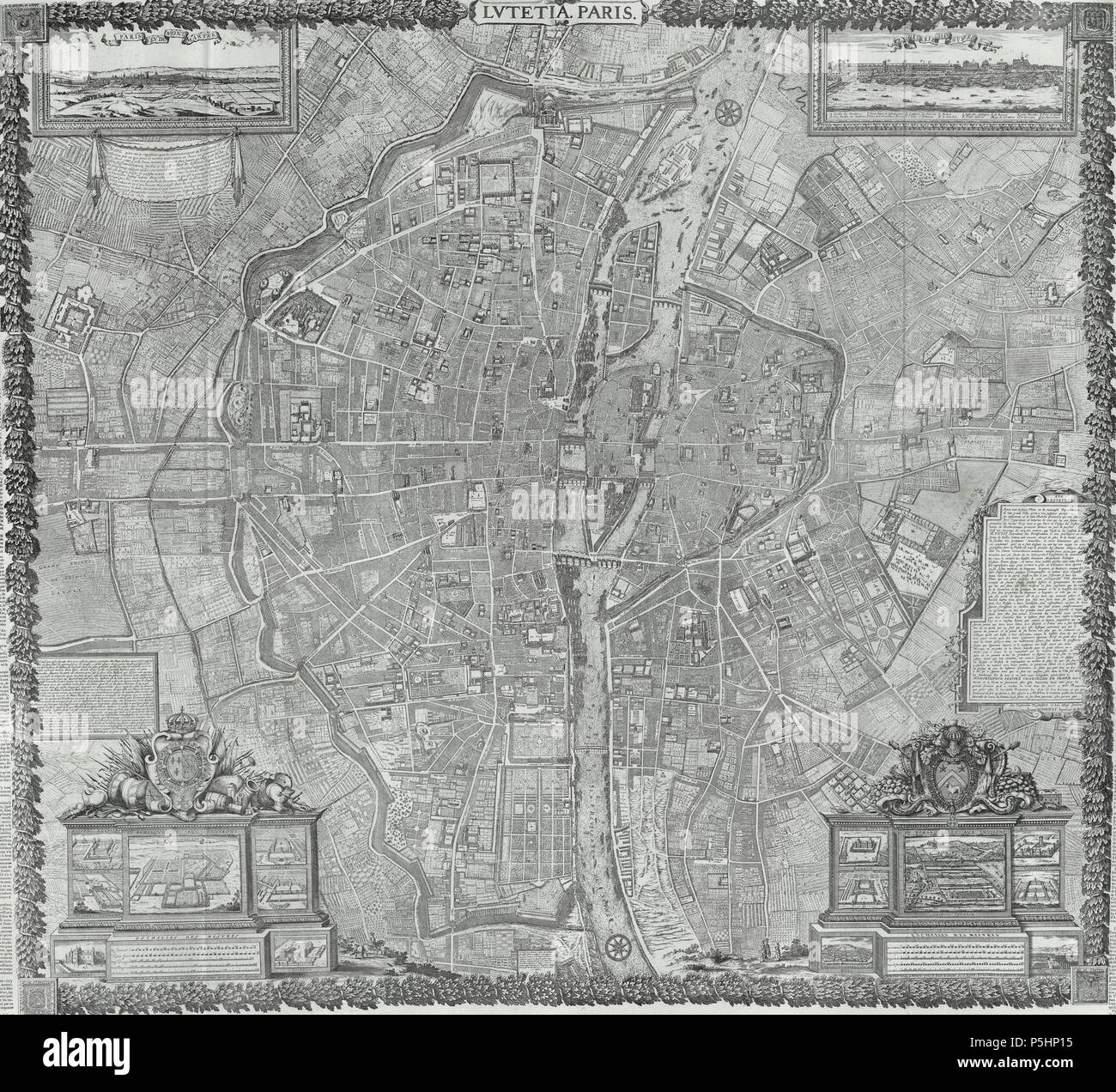 1652 gomboust map of paris hi-res stock photography and images - Alamy