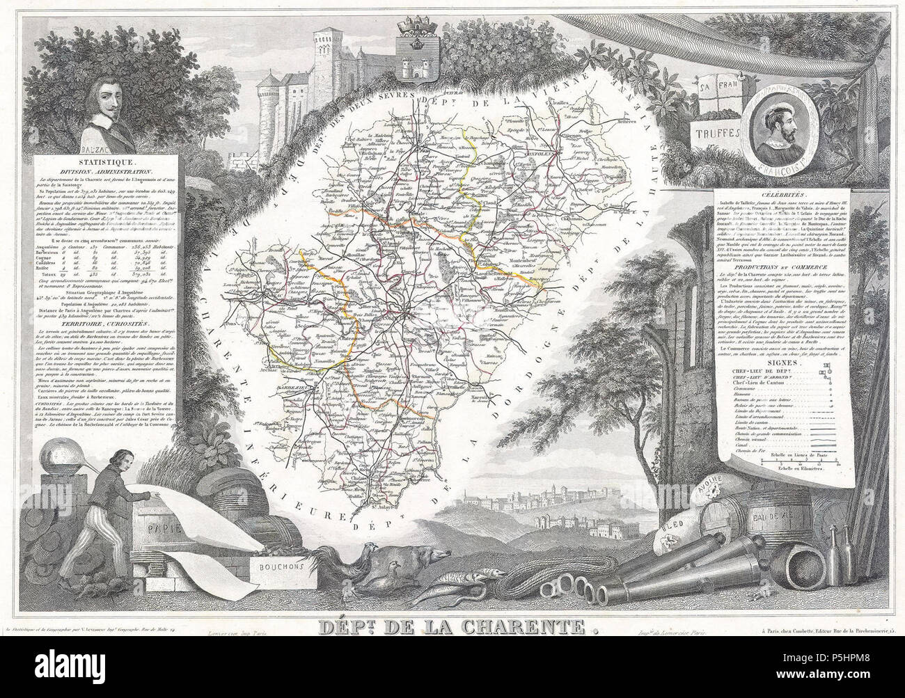 Charente map hi-res stock photography and images - Alamy