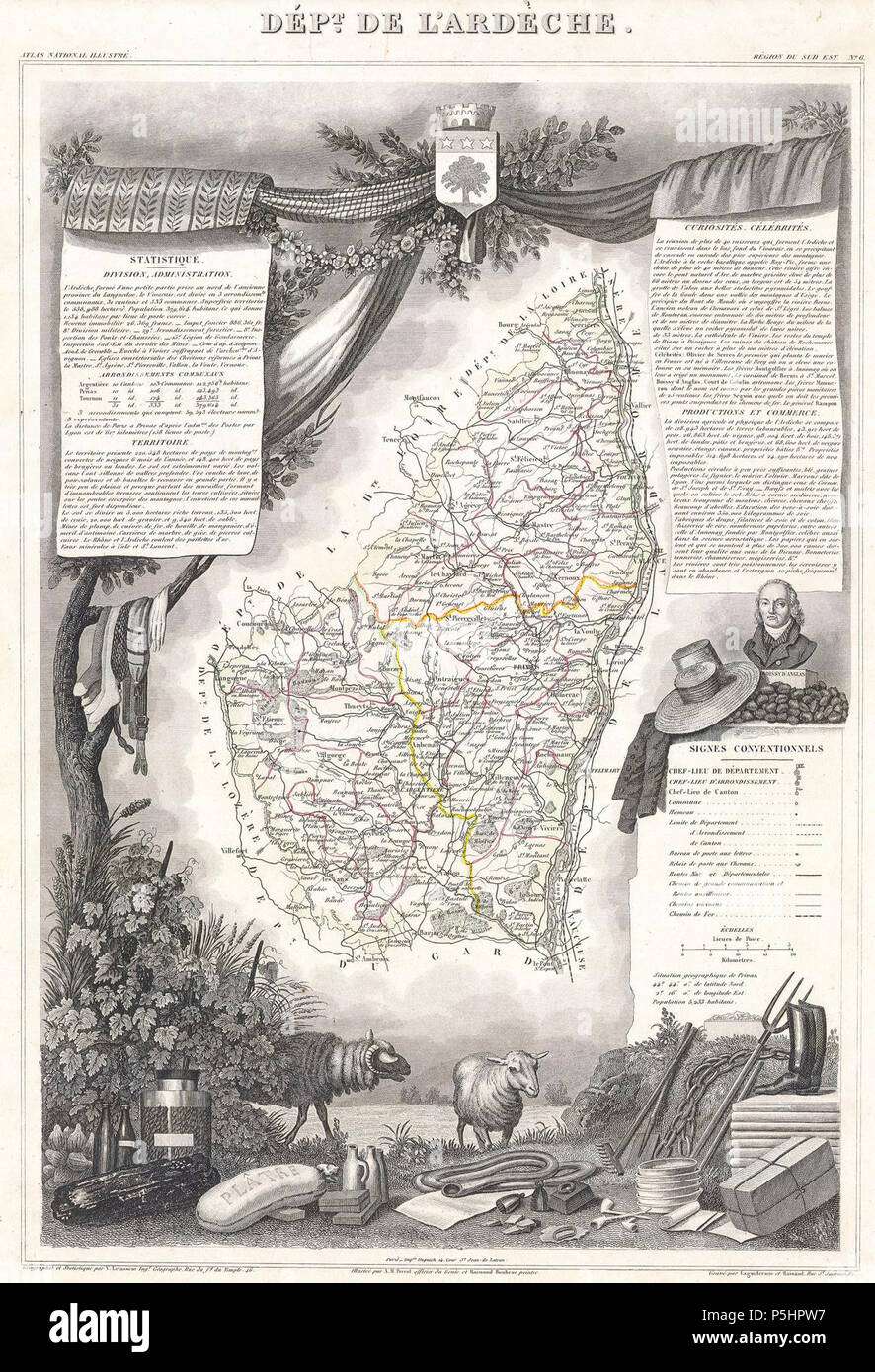 Map of ardeche hi-res stock photography and images - Alamy