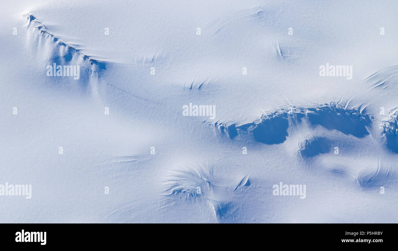 Aerial View of Antarctica, nunataks and crevasses Stock Photo - Alamy