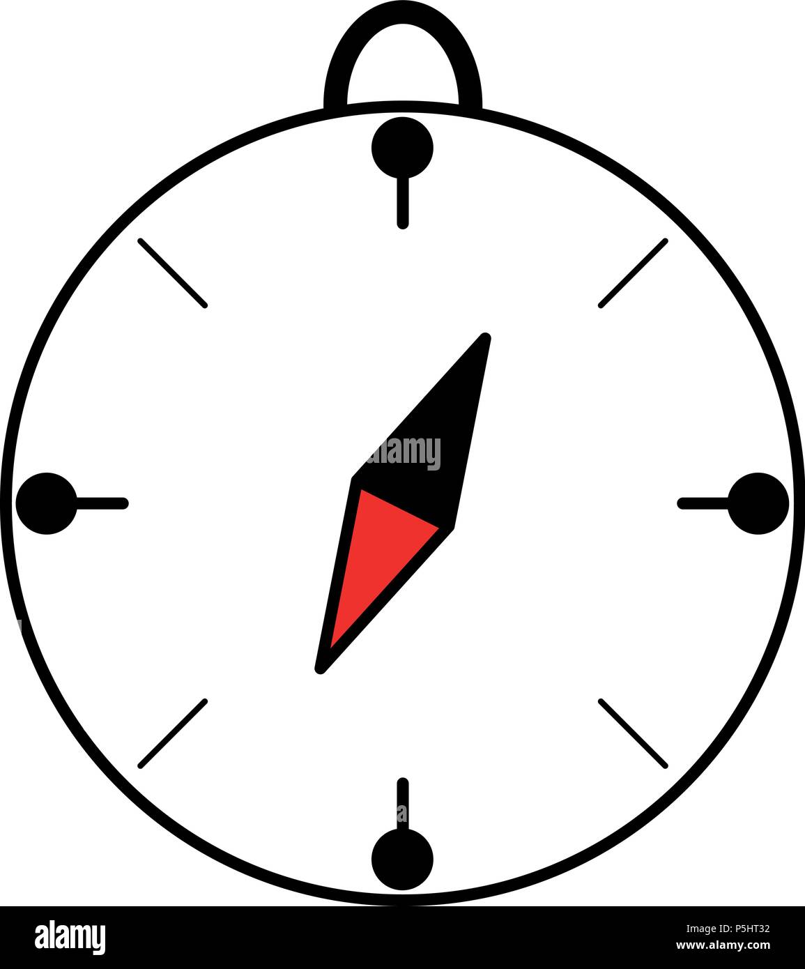 Icon - Compass with black and red points Stock Vector Image & Art - Alamy