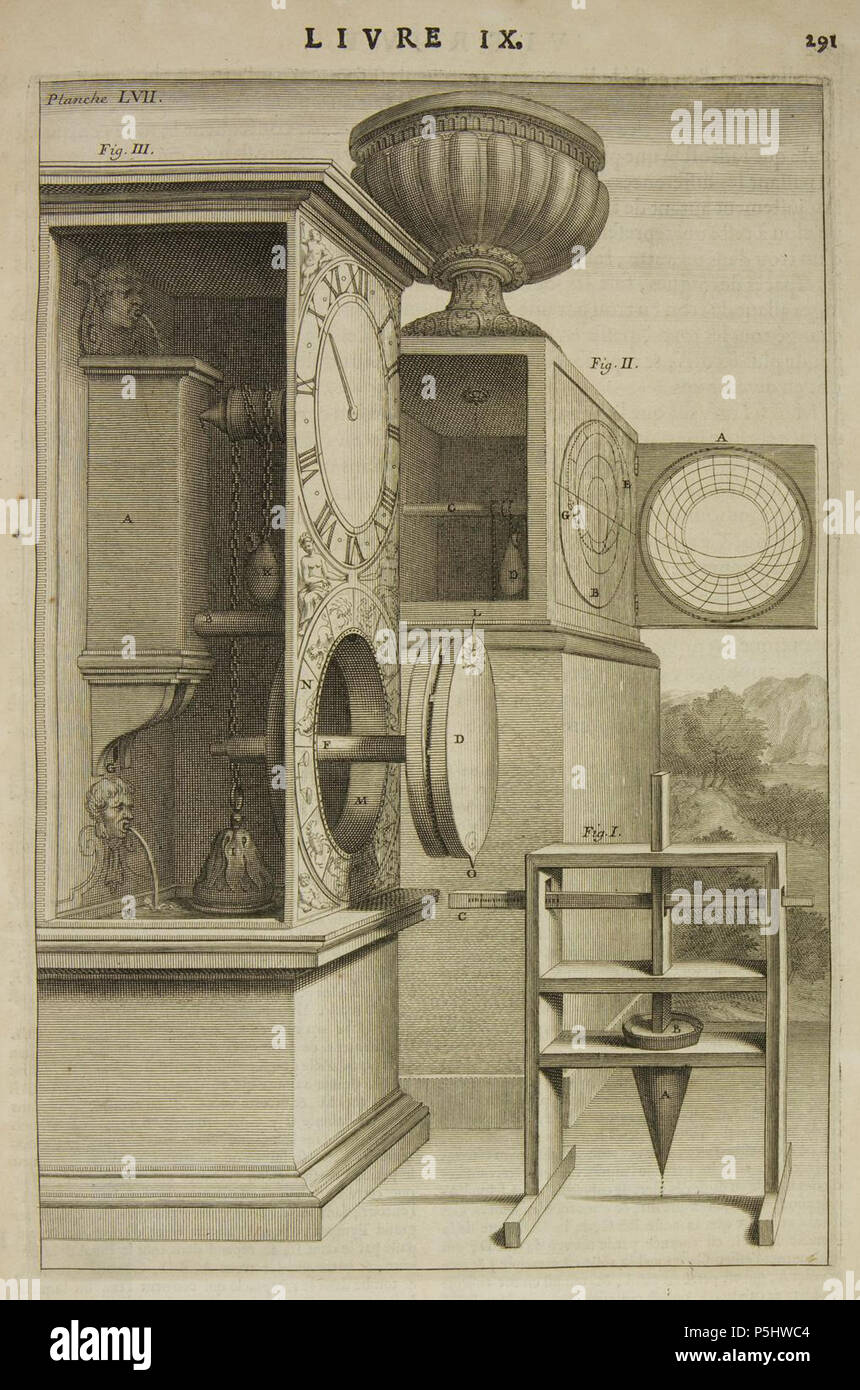 N/A. Français : Horloges hydrauliques décrites par Vitruve et ...
