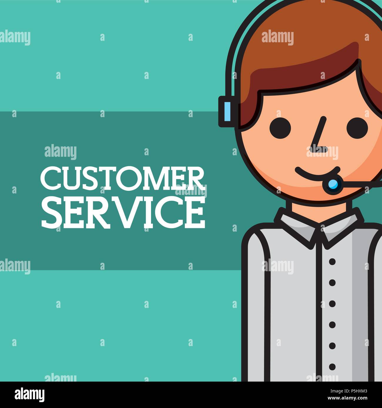 man dispatcher employee customer service vector illustration Stock ...