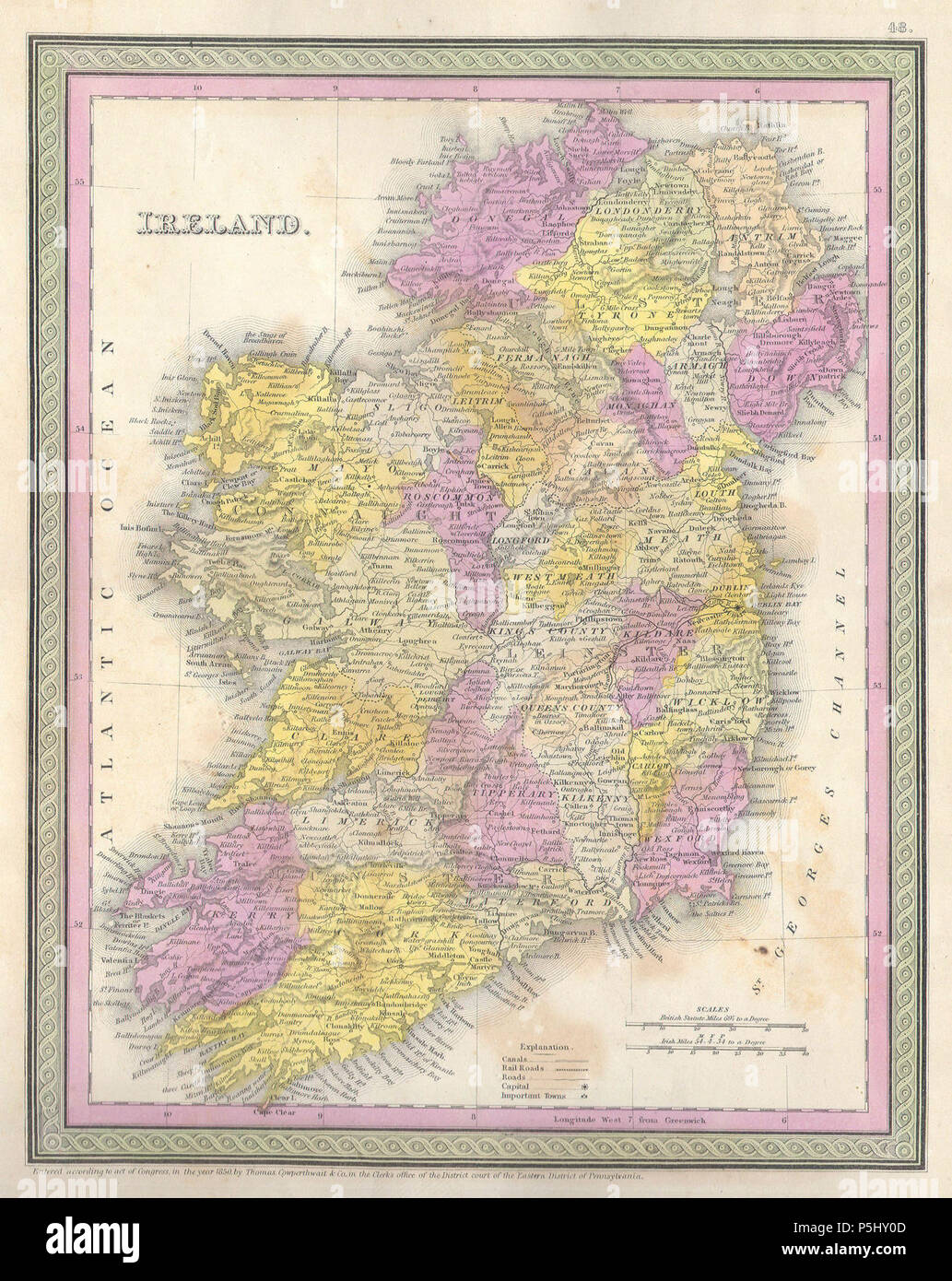 Archival ireland map hi-res stock photography and images - Alamy