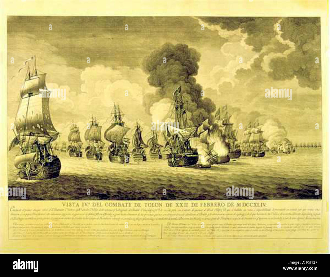 Combined franco spanish fleet hi-res stock photography and images - Alamy