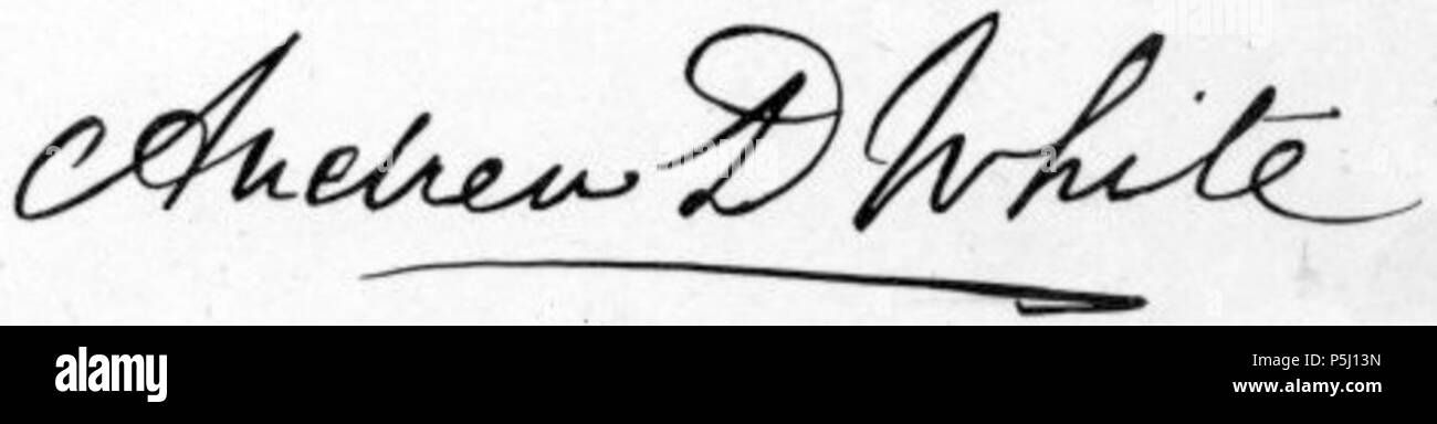 N/A. English: Signature of Andrew Dickson White who died in 1918 ...