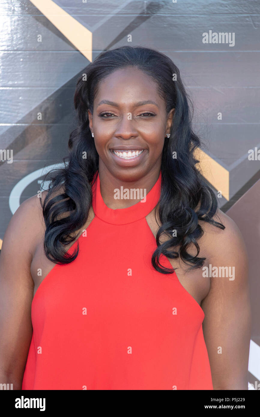 Santa Monica, USA. 25th Jun, 2018. Chelsea Gray attends 2018 NBA Awards ...