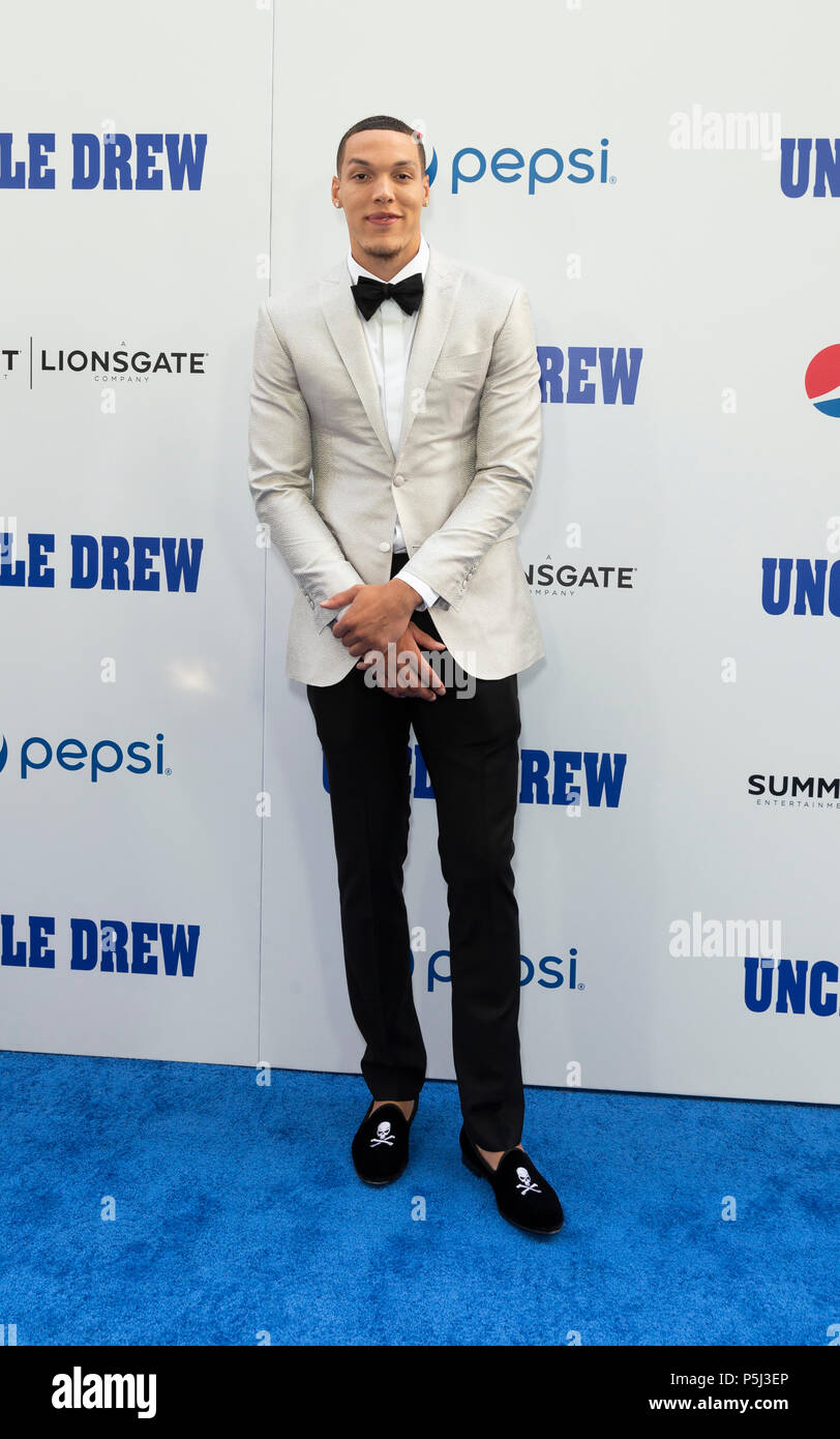 New York, USA. 26th Jun, 2018: Aaron Gordon attends the Uncle Drew New ...