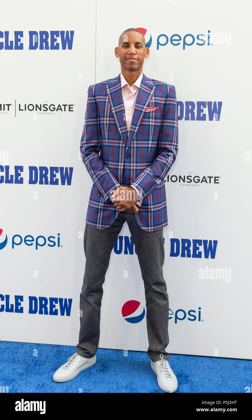 New York, USA. 26th Jun, 2018: Reggie Miller attends the Uncle Drew New ...