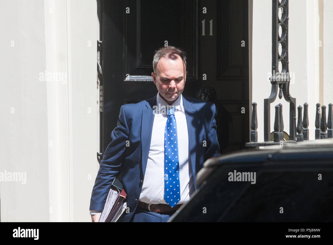 London UK. 27th June 2018. Downing Street Chief of Staff Gavin Barwell ...
